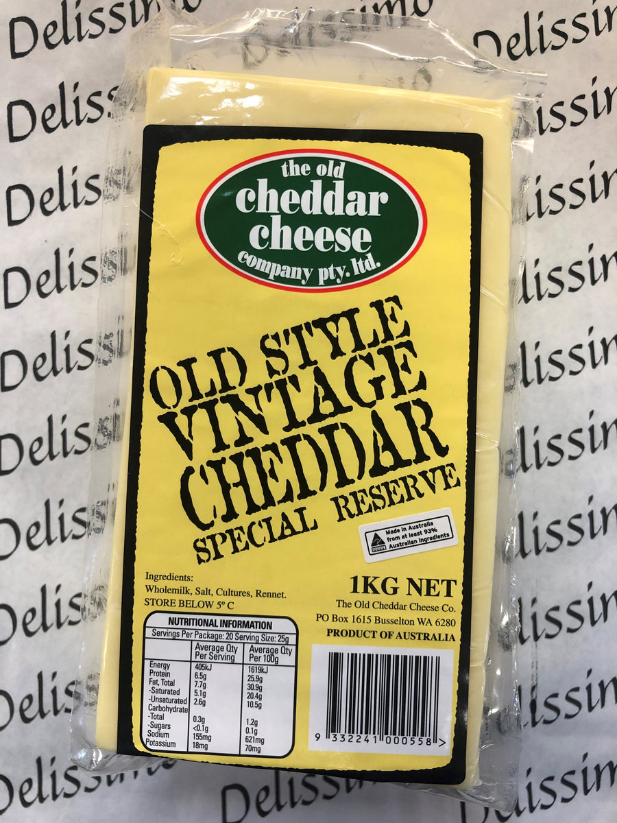 OLD CHEDDAR CHEESE CO VINTAGE CHEDDAR 1KG – DELISSIMO