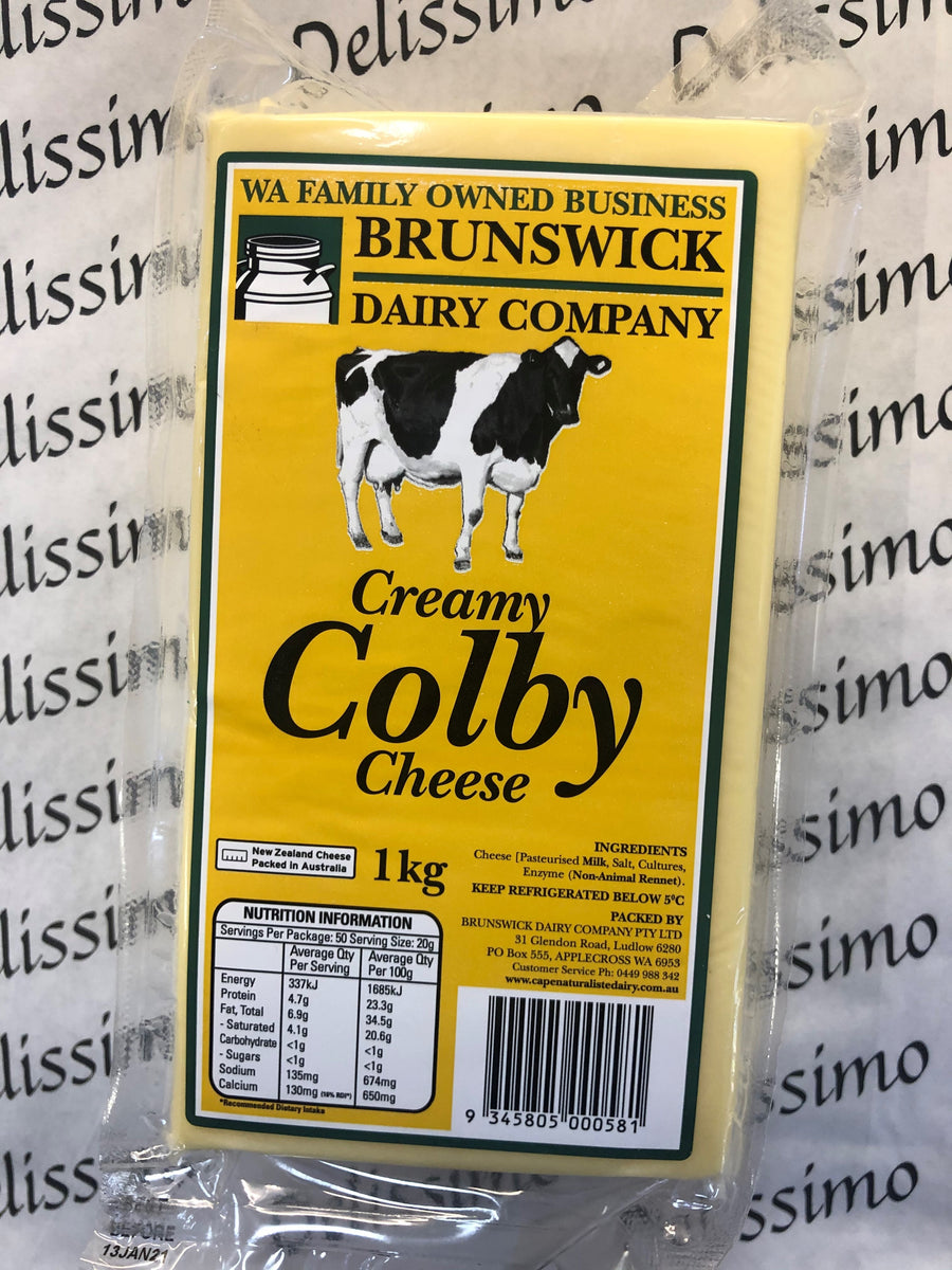 BRUNSWICK COLBY CHEESE 1KG – DELISSIMO